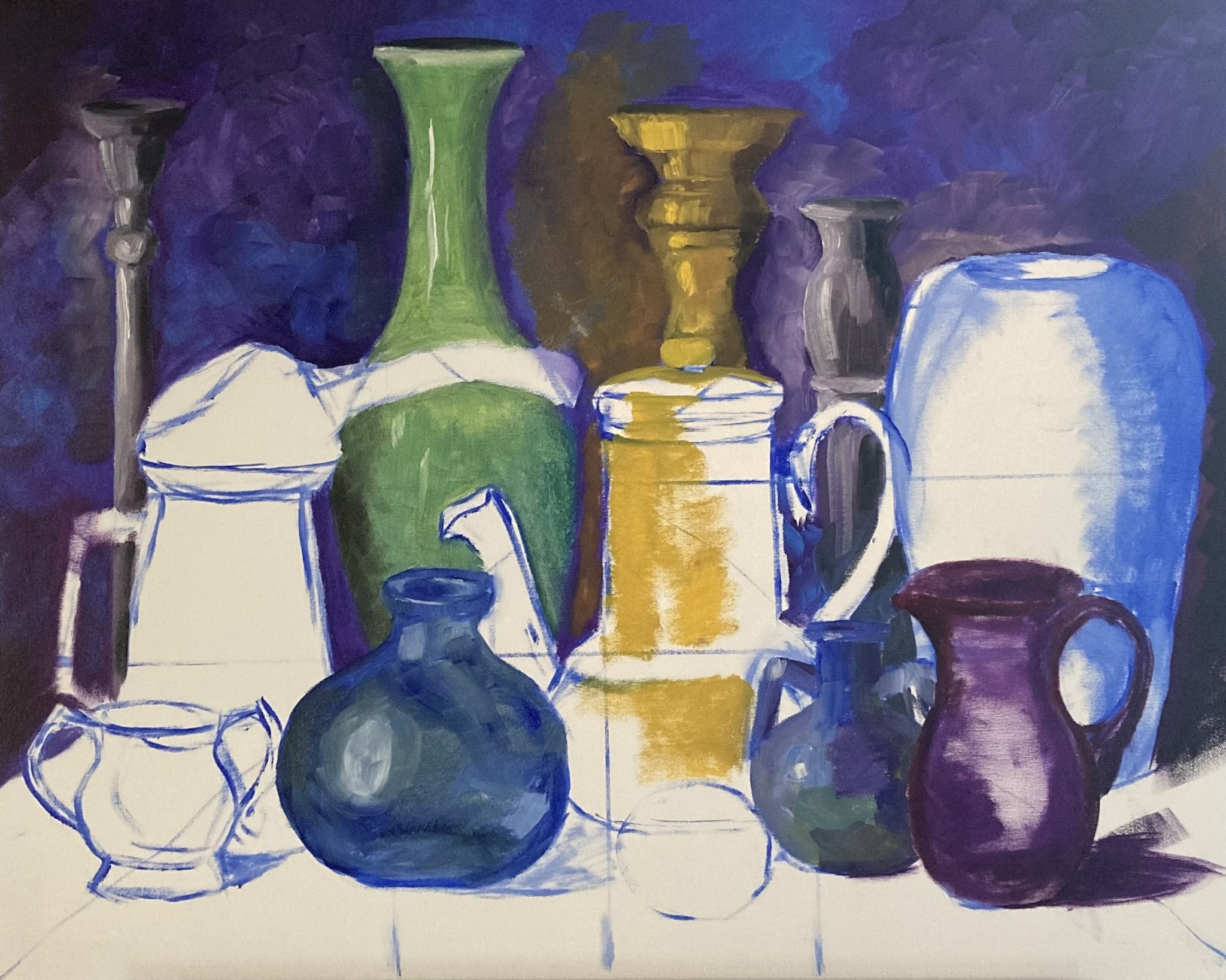 The Third Triptych Painting in Progress - Creative Pinellas